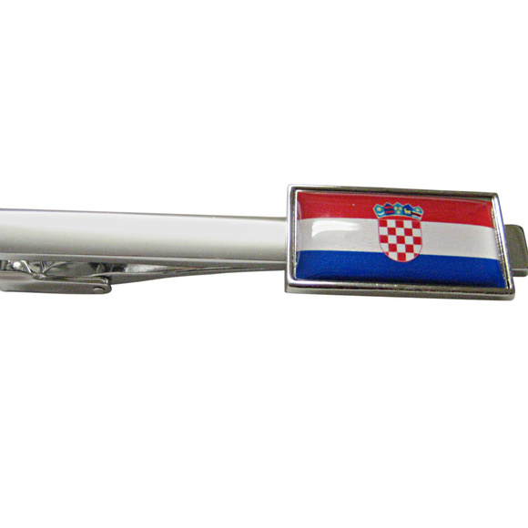 Kiola Designs | Accessories | Thin Bordered Croatia Flag Square Tie ...